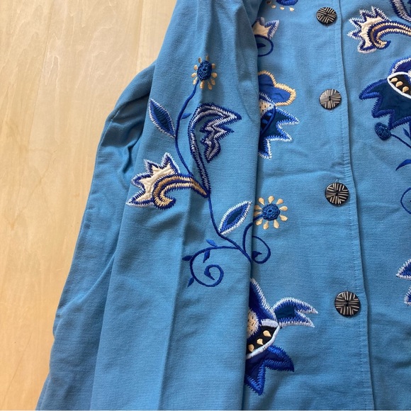 indigo moon | Jackets & Coats | Nwt Vintage Indigo Moon Embroidered ...